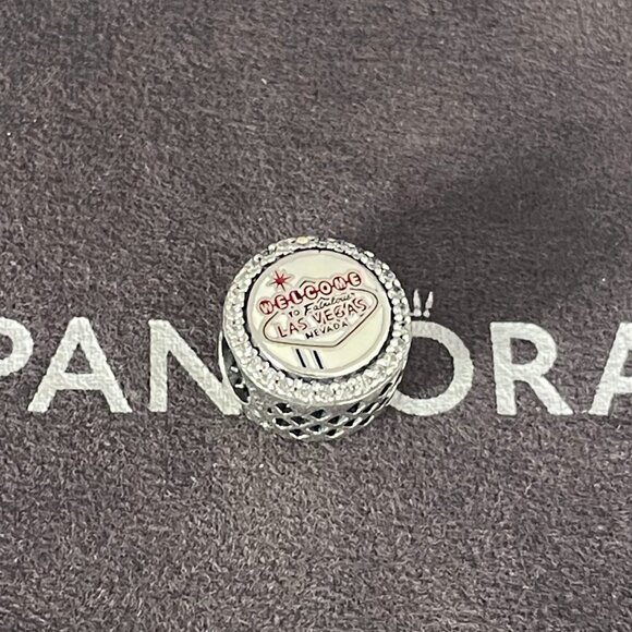 Pandora | Jewelry | Pandora Jewel Of Las Vegas Sign Cz Button Charm ...